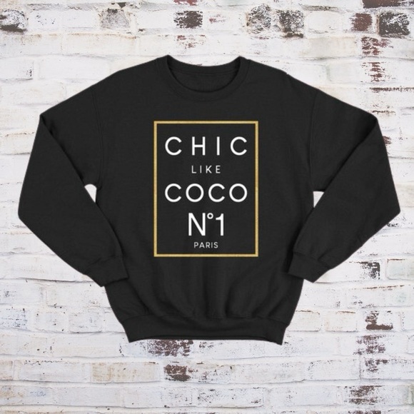 Tops | Nwot Unisex Chic Like Coco Sweatshirt Size S | Poshmark